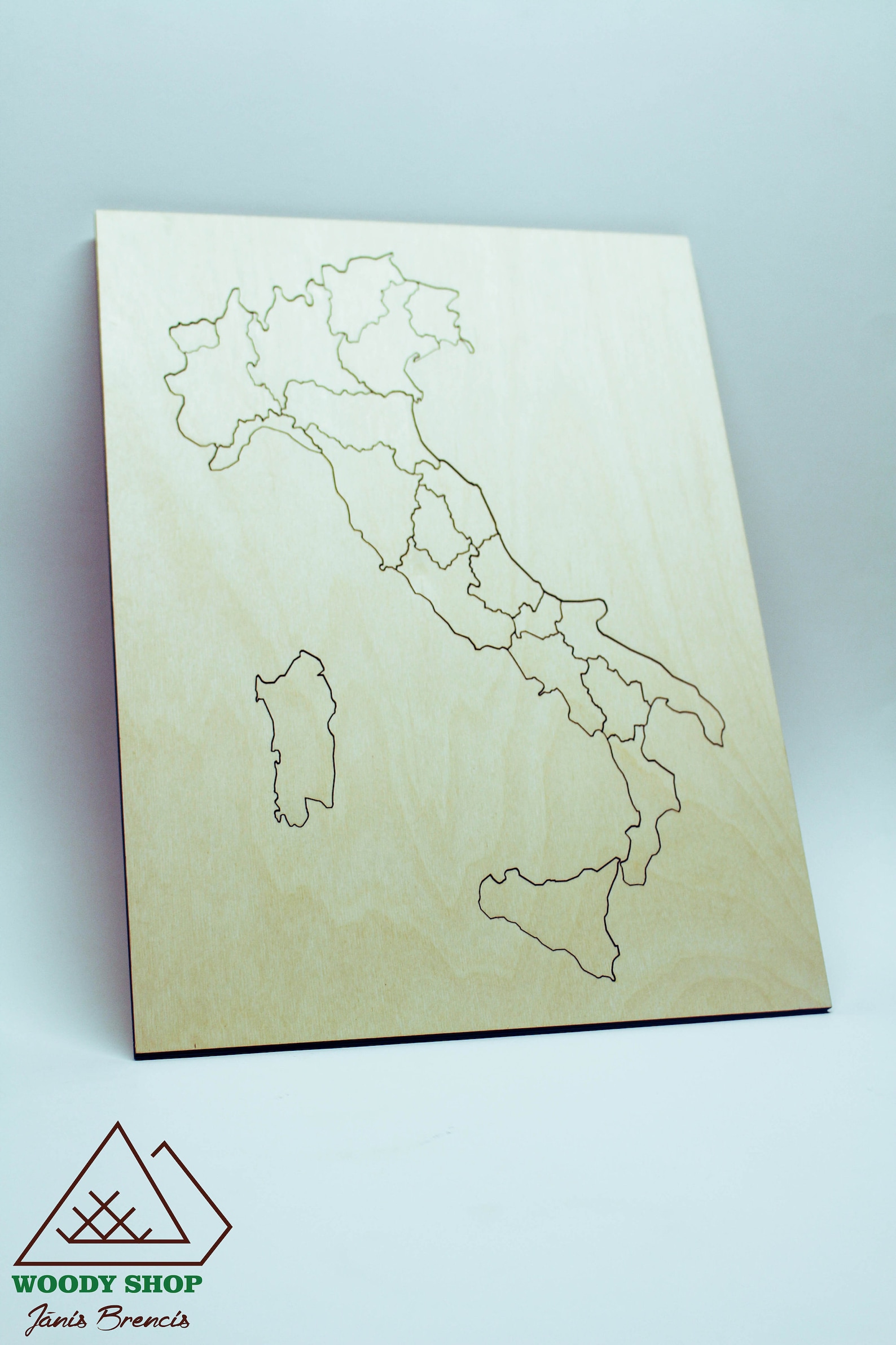 Italy Map Puzzle Wooden puzzle Educational Wood Puzzle Gift | Etsy