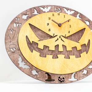 Pumpkin Decorations / Scary Halloween Decor / Large Wall Clock ...