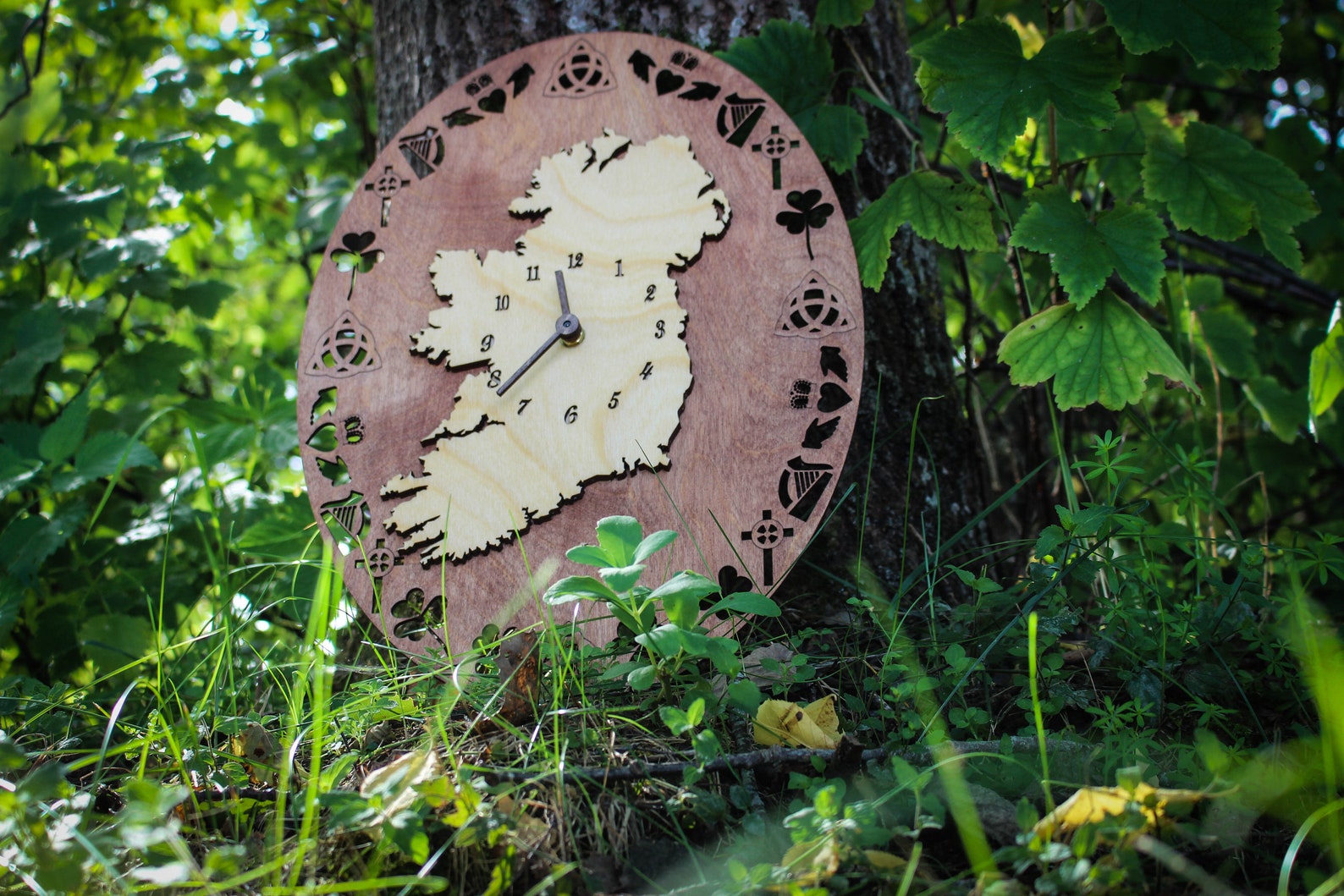 Ireland Clock 11.8x15.7 / Wood Wall Clock / Map of - Etsy