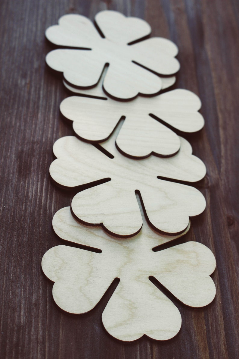 4 Flower Coasters Wood Coasters Fall Table Decor Custom - Etsy Canada