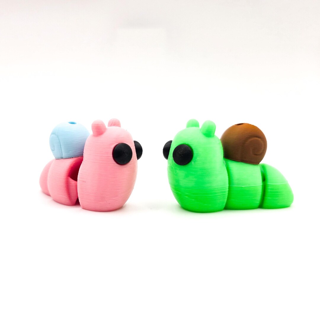 3D Printed Articulated Snail, Fidget Toy, Ornament - Etsy