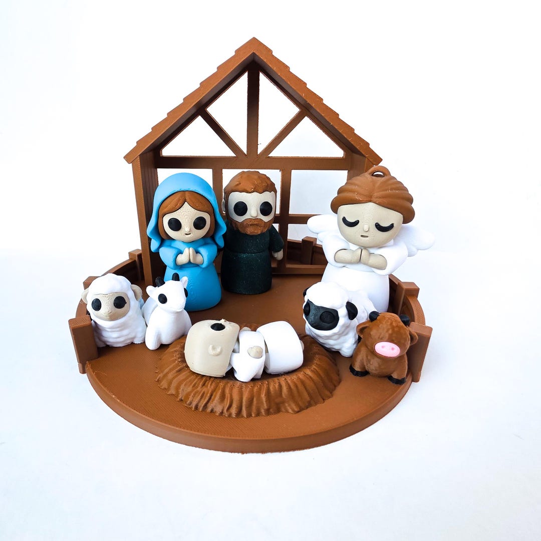 Nativity Set, 3D Printed, Large Figures, 4 Animals, Ready to Ship - Etsy