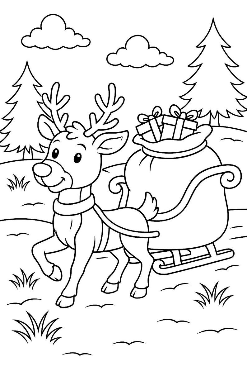 Lot de pages à colorier de Noël | 10 feuilles de Noël imprimables pour ...