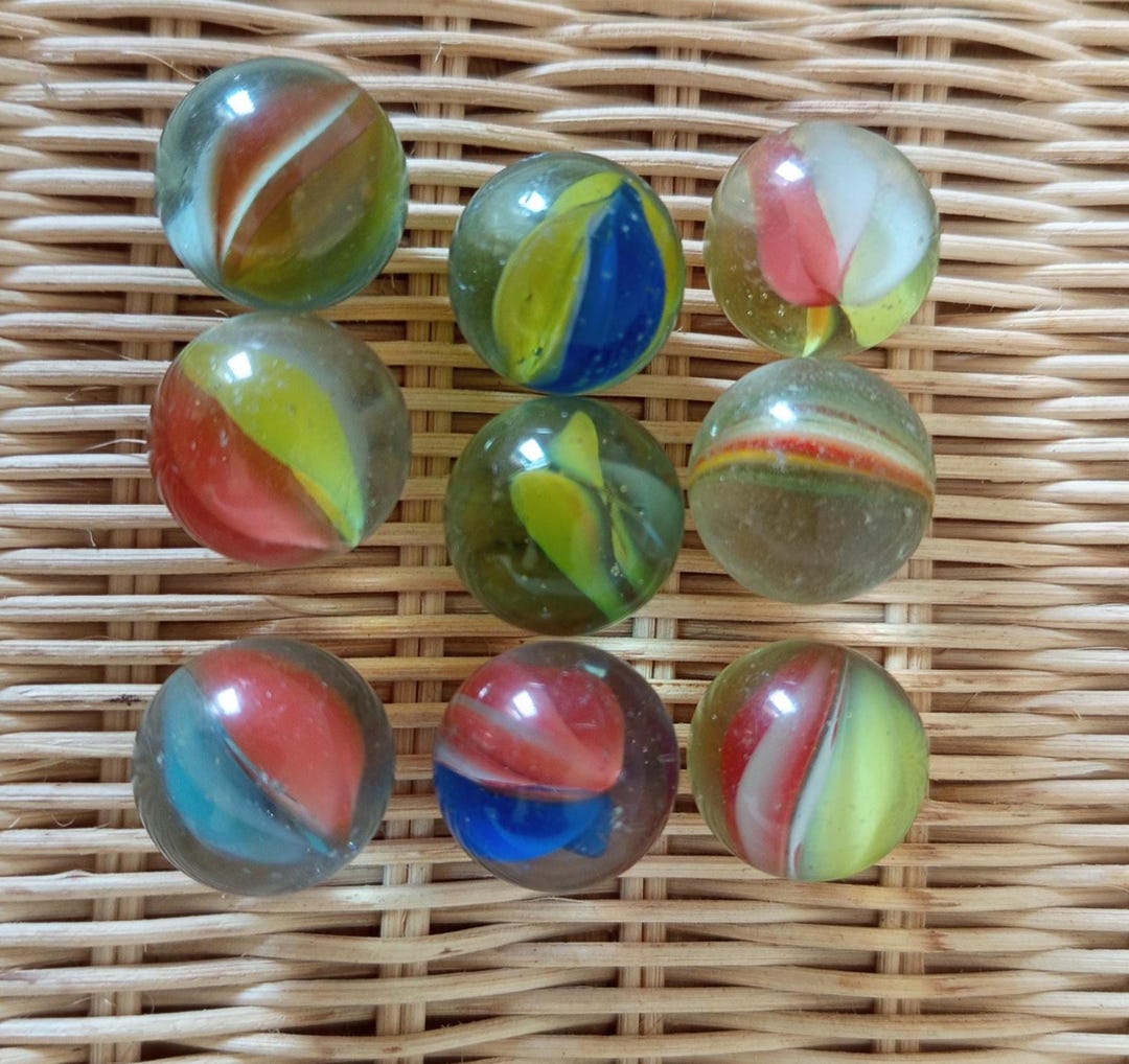 Glass Marbles, Set of 9 Marbles. Vintage. - Etsy