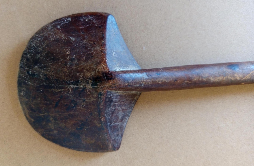 Large Antique Wooden Spoon or Ladle - Etsy