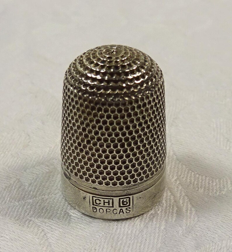 Antique Mauchline Ware Slant Top Thimble Box, Shanklin, With Dorcas ...