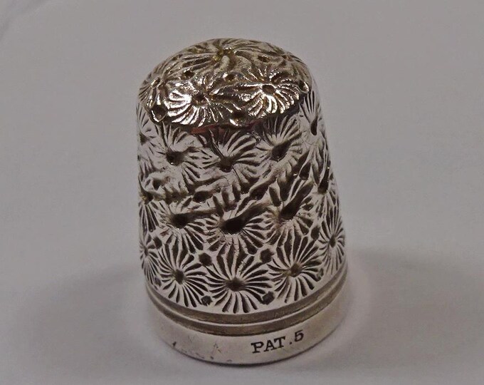 Early Dorcas Thimble, Silver With Steel Core, PAT 5 - Antique/vintage ...
