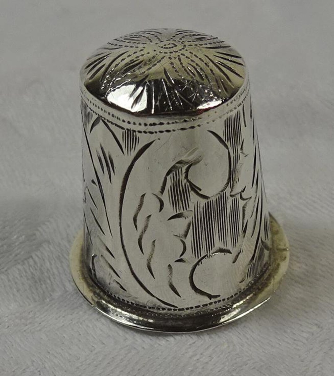 Vintage Engraved Silver Thimble, 925 STERLING Vintage Needlework Sewing ...