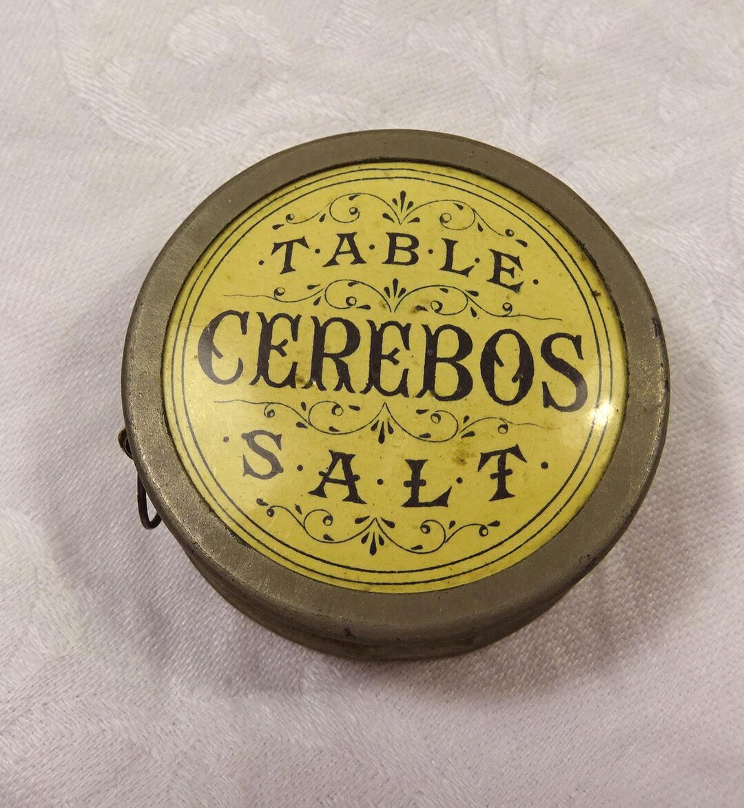 Old Advertising Cylinder Tape Measure - Cerebos Table Sale - Vintage ...