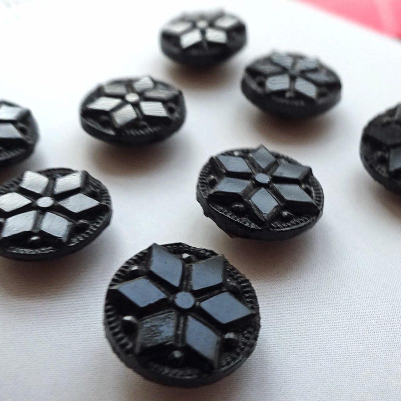 Antique Glass Buttons - Etsy