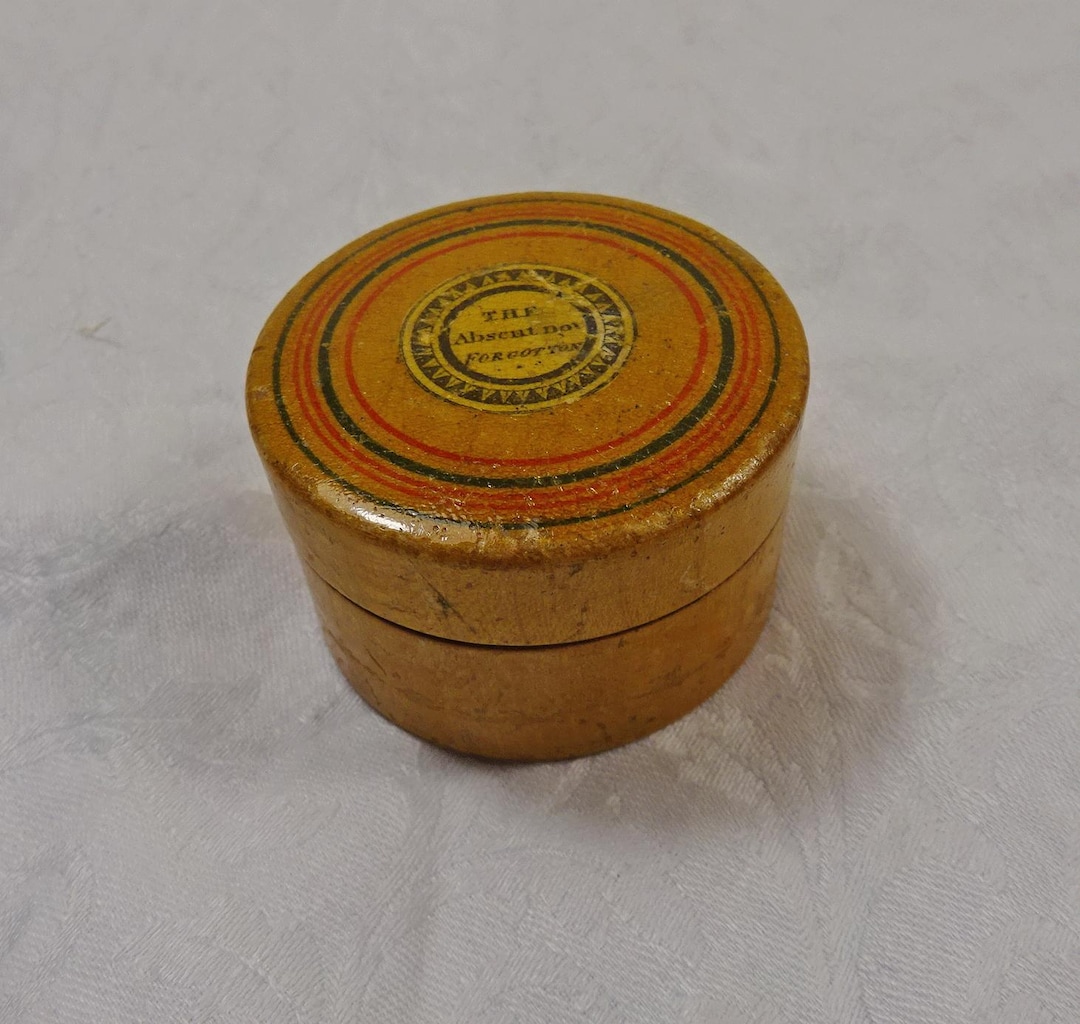 Antique Small White Wood Painted Tunbridge Ware Box Antique Sewing ...