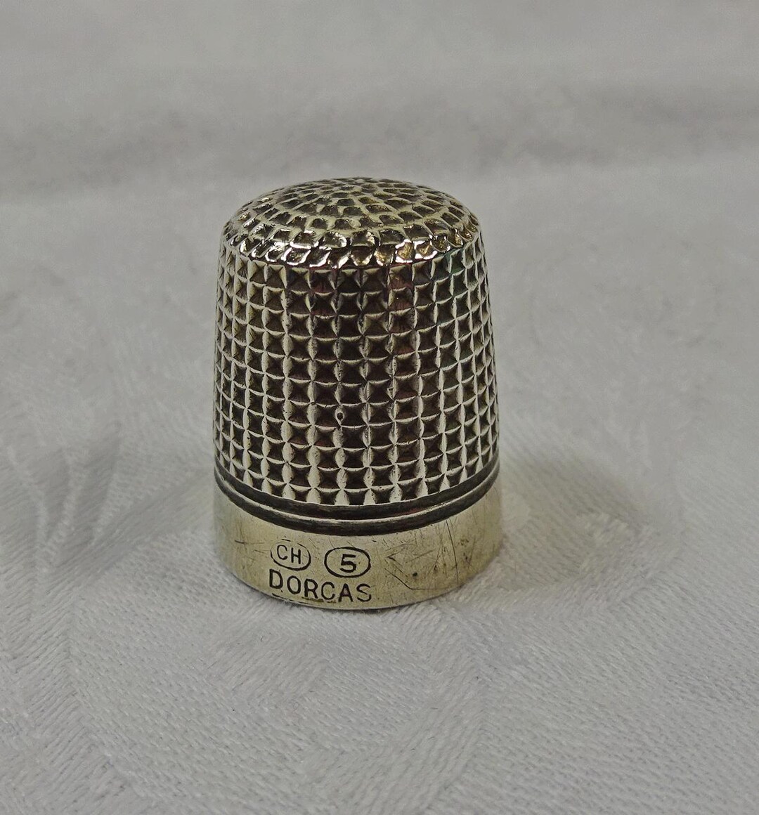 Vintage Dorcas Thimble, Silver With Steel Core CH5 - Needlework Sewing ...