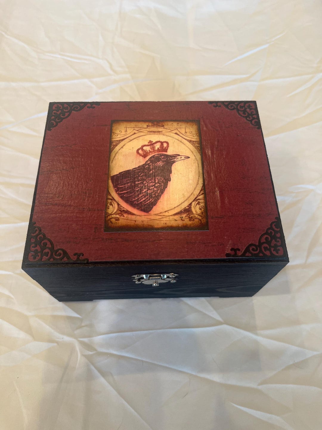 The Crowned Crow Box Gothic Dark Academia Home Decor - Etsy