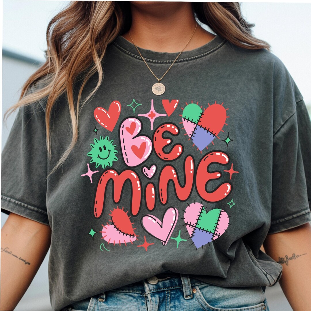 Be Mine PNG SVG | Valentines Day Doodle Typography | Cute Hand Lettered ...