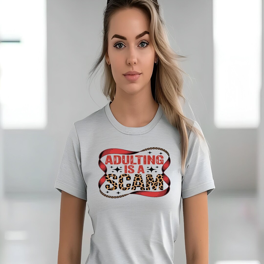Adulting is a Scam PNG, Funny Sarcastic Png, Checkered Sarcasm Png ...