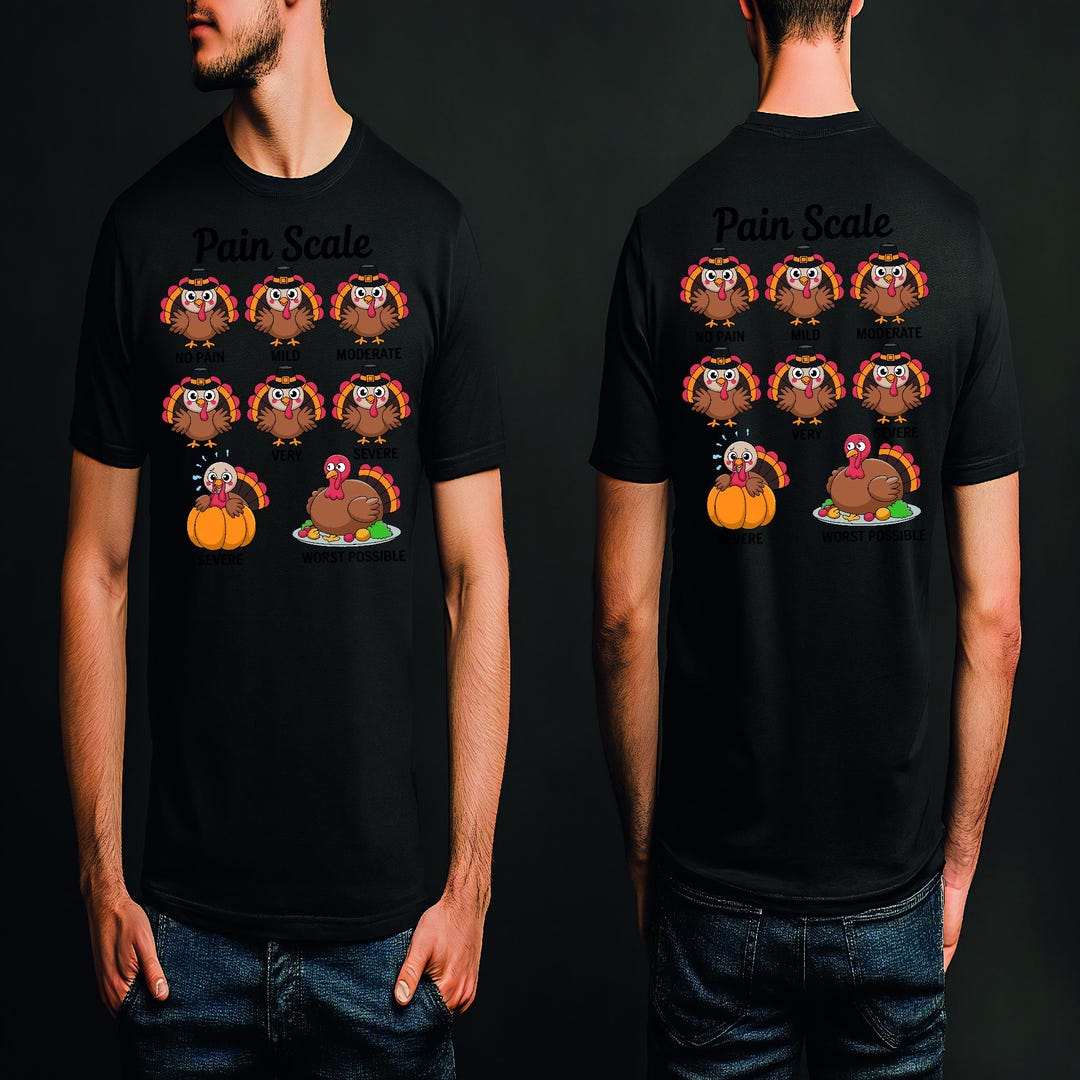 Thanksgiving Nurse Png, Funny Turkey Pain Scale Png, Fall Healthcare ...