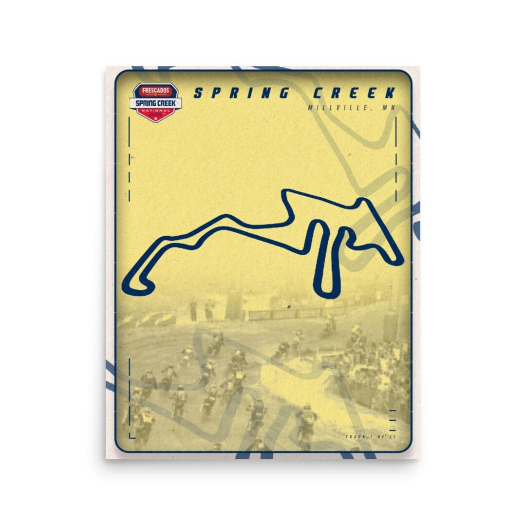 Springcreek Motocross Track Map Poster – Minimalist MX Art - Etsy