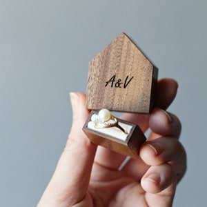 Woodstorming Personalized Wood Ring Box for Proposal, Unique Engagement ...