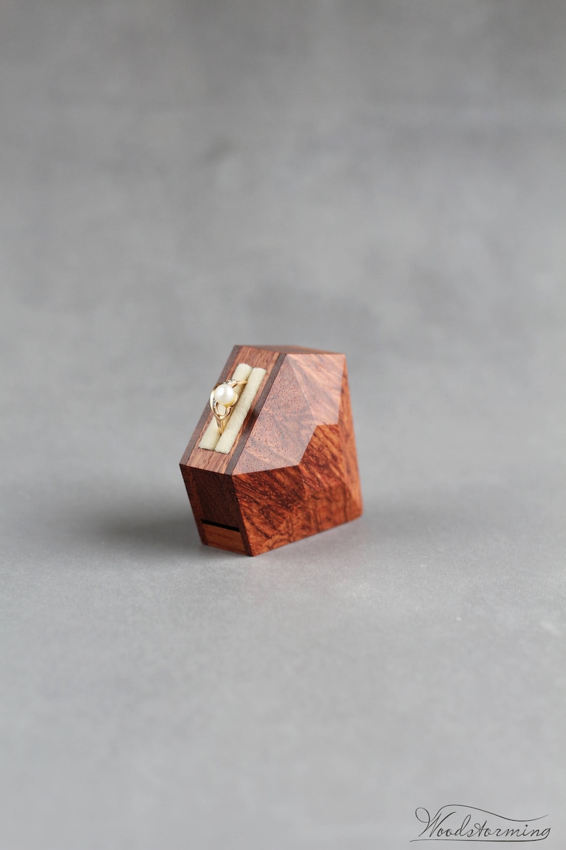 Engagement Ring Box Unique Ring Box Diamond Shape Ring | Etsy