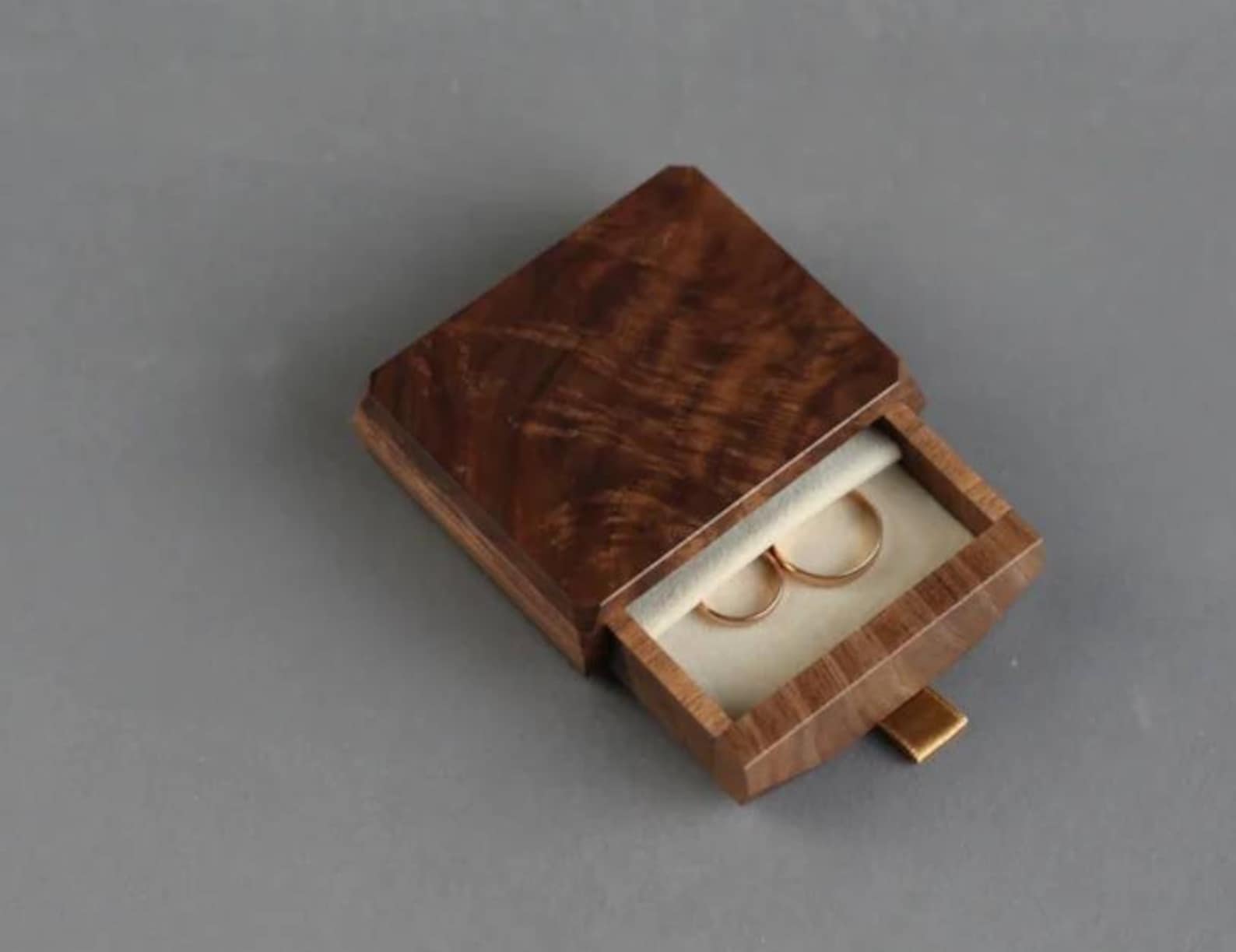 Wedding ring box for ceremony ring bearer box double | Etsy