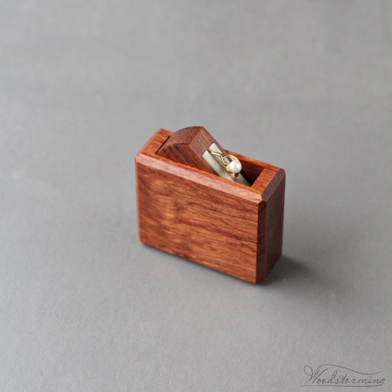 Square rotating ring display box secret proposal box | Etsy