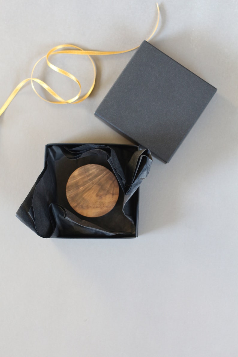 Slim Round Engagement Ring Box Tiny Pocket Size Proposal Box - Etsy