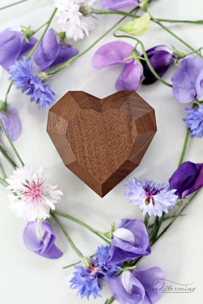 Personalized Ring Box Heart Shape Ring Display Box - Etsy