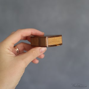 Slim Engagement Ring Box Tiny Proposal Ring Box Woodstorming - Etsy