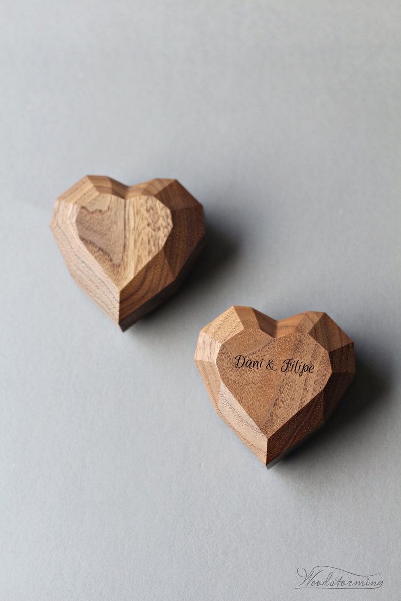 Personalized Ring Box Heart Shape Ring Display Box - Etsy