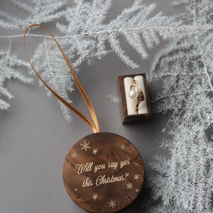 Christmas Tree Decoration Ring Box, Holiday Decor Wood Ring Box ...