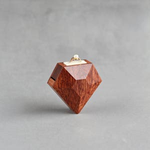 Engagement Ring Box Unique Ring Box Diamond Shape Ring Display Box by ...