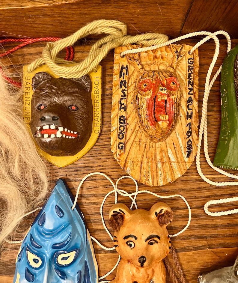 Vintage German Fasnacht Mini Masks Lot of 23 Resin & Plaster Carnival ...