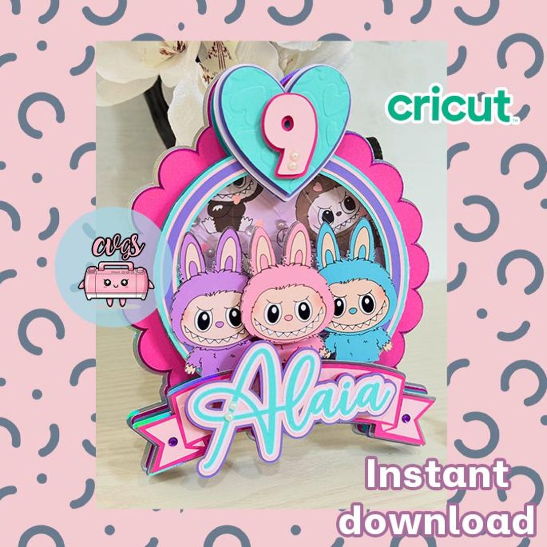 Labu Pop Cake Topper: Purple Birthday Decoration Cake Topper Svg Cricut ...