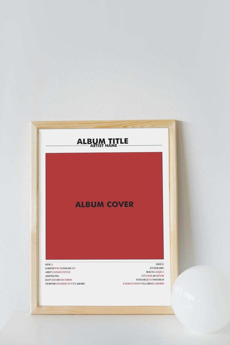 Custom Album Cover Poster Printable, Personalized Music Album Print ...