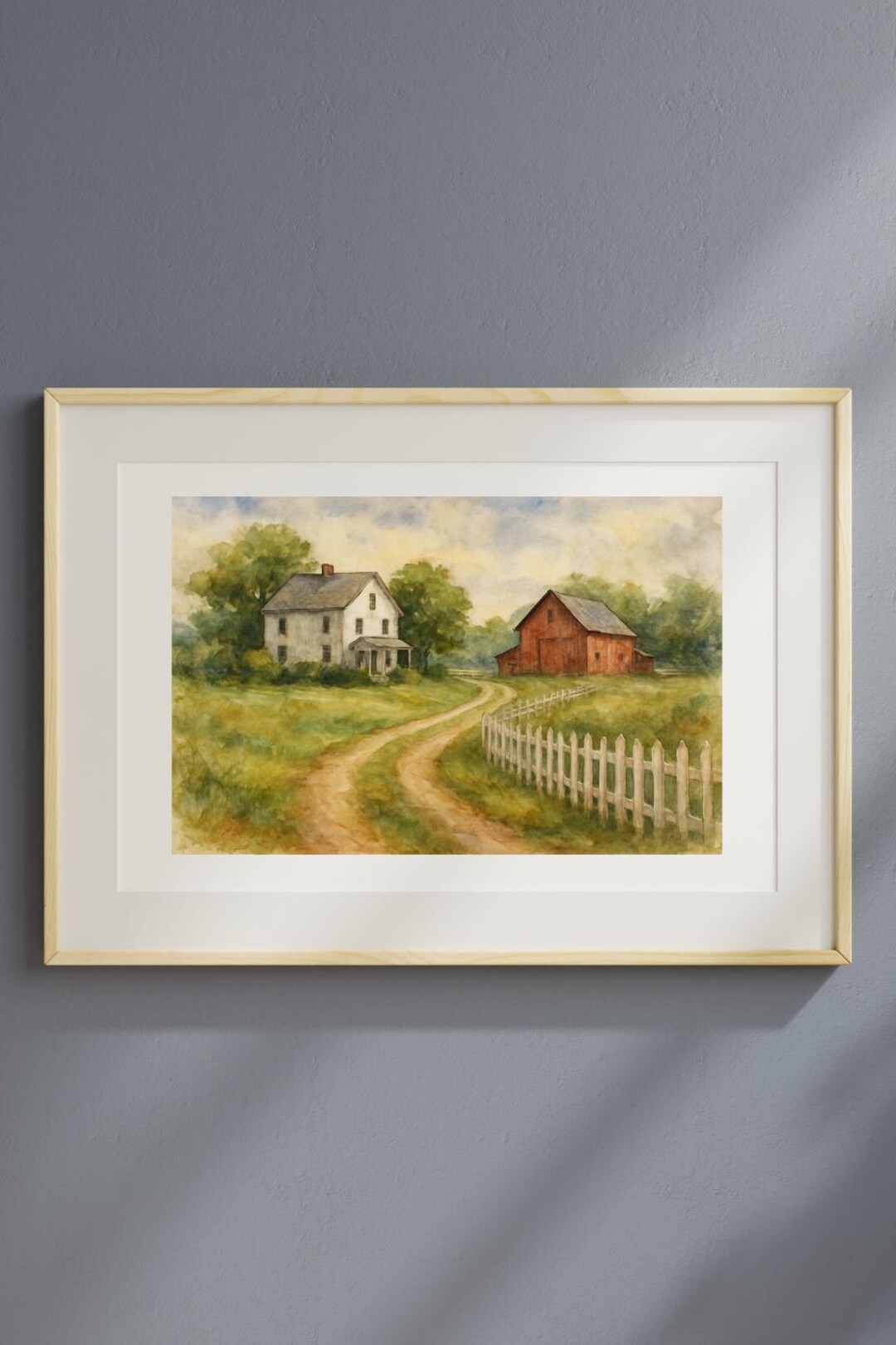 Digital Download, Water Homestead Farm Country Scene, Wall Art - Etsy