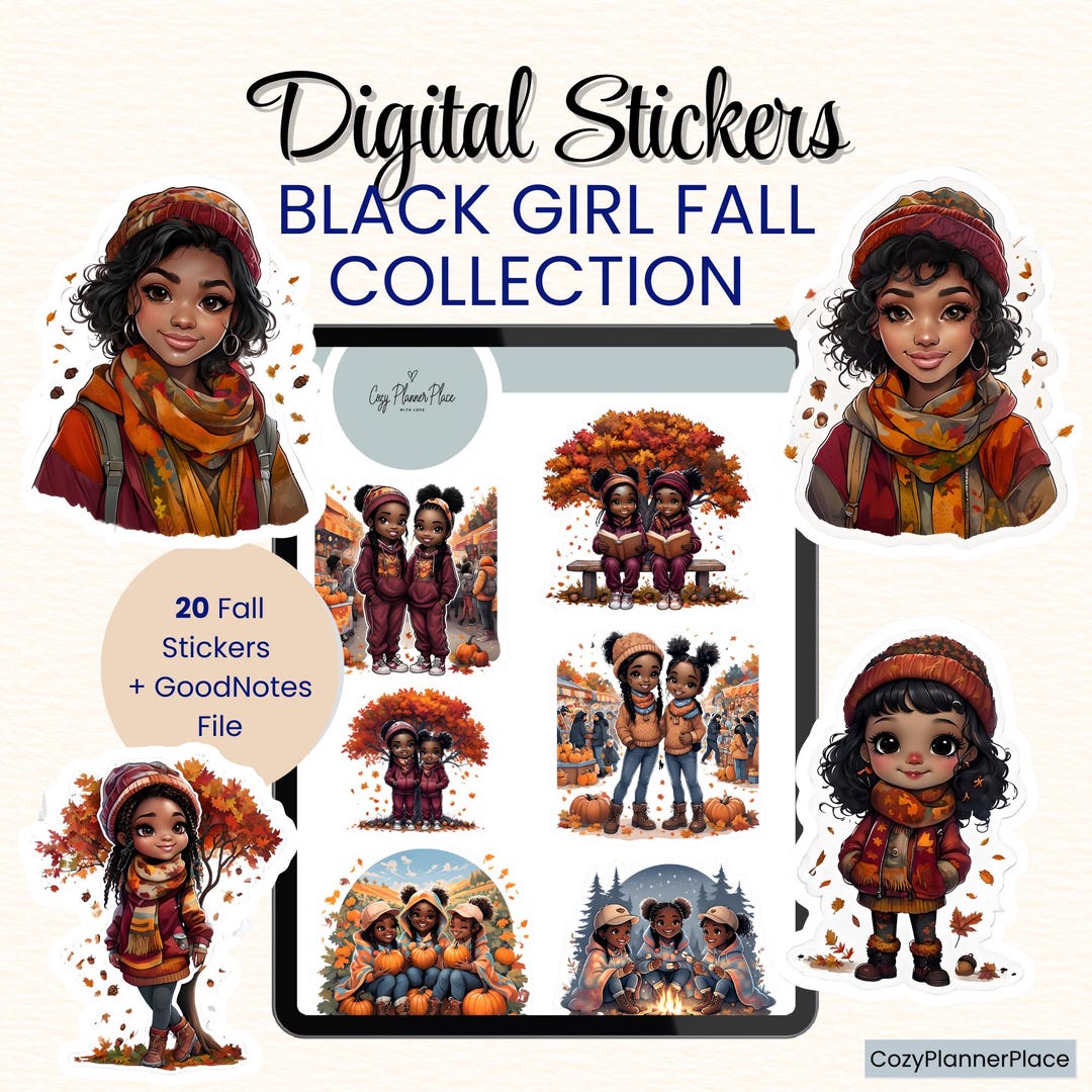 Fall Digital Stickers | Pre-cropped Pngs for Goodnotes and Digital ...