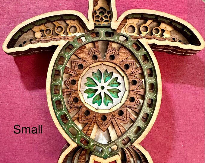 Turtle; 3D Layered Wood Art; Wildlife Art - Etsy
