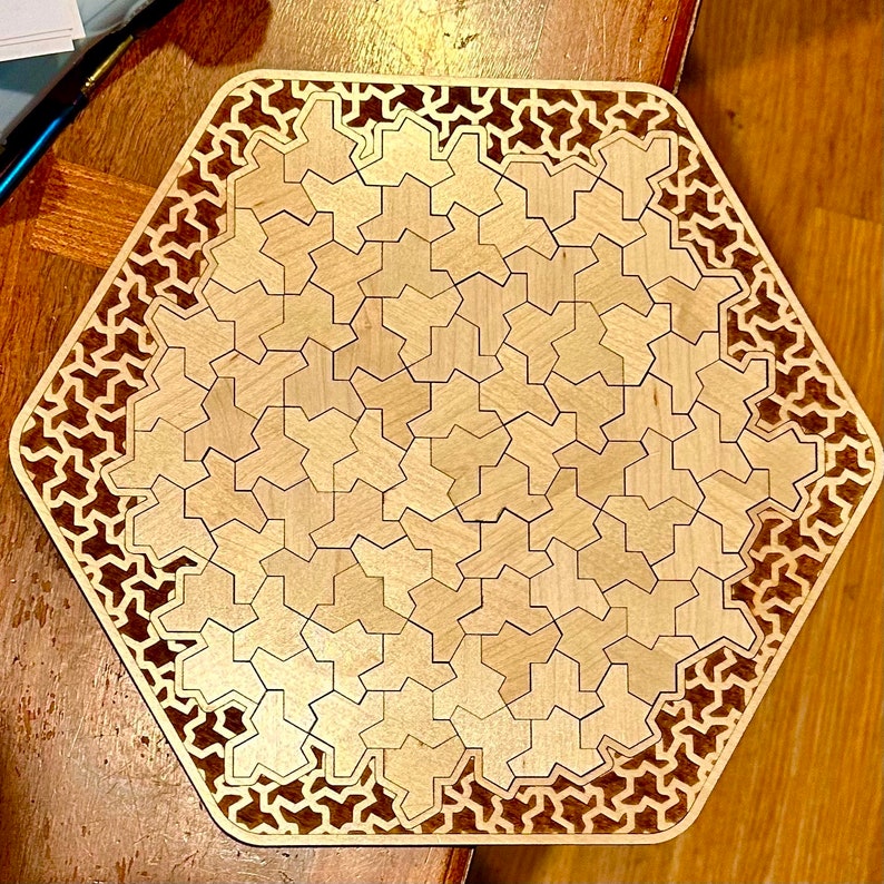 The hat Puzzle Set STEM Tiles Einstein Tile Monotile - Etsy