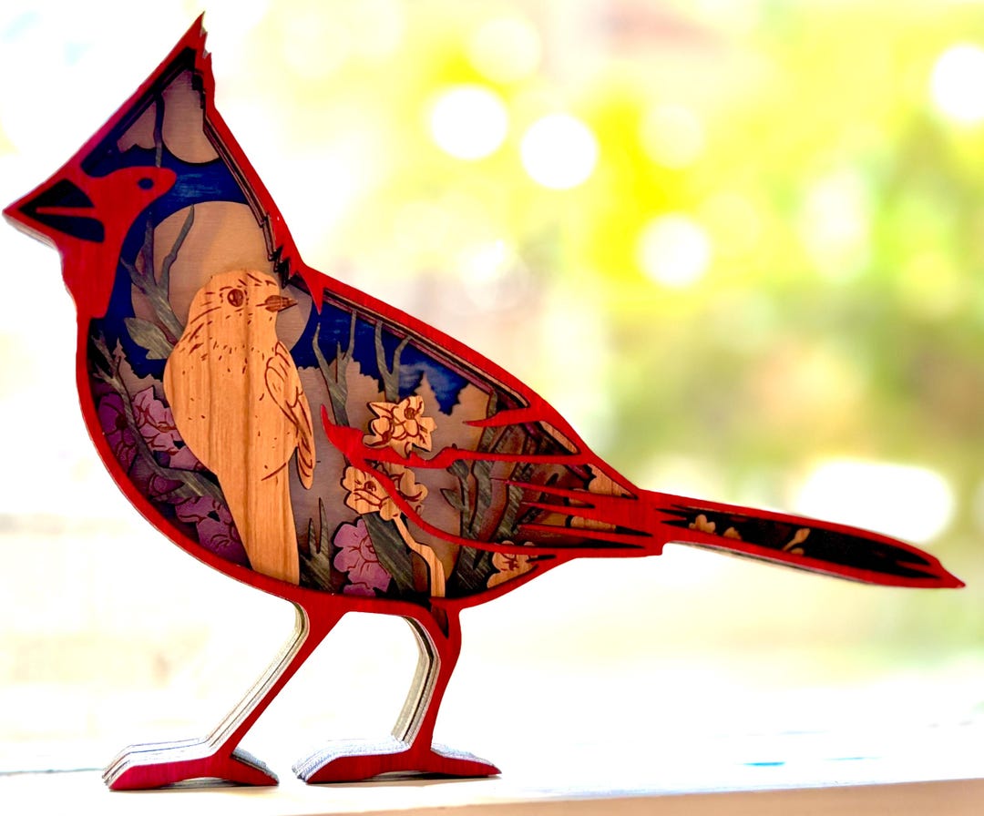 Cardinal; 3D Layered Wood Art; Bird - Etsy