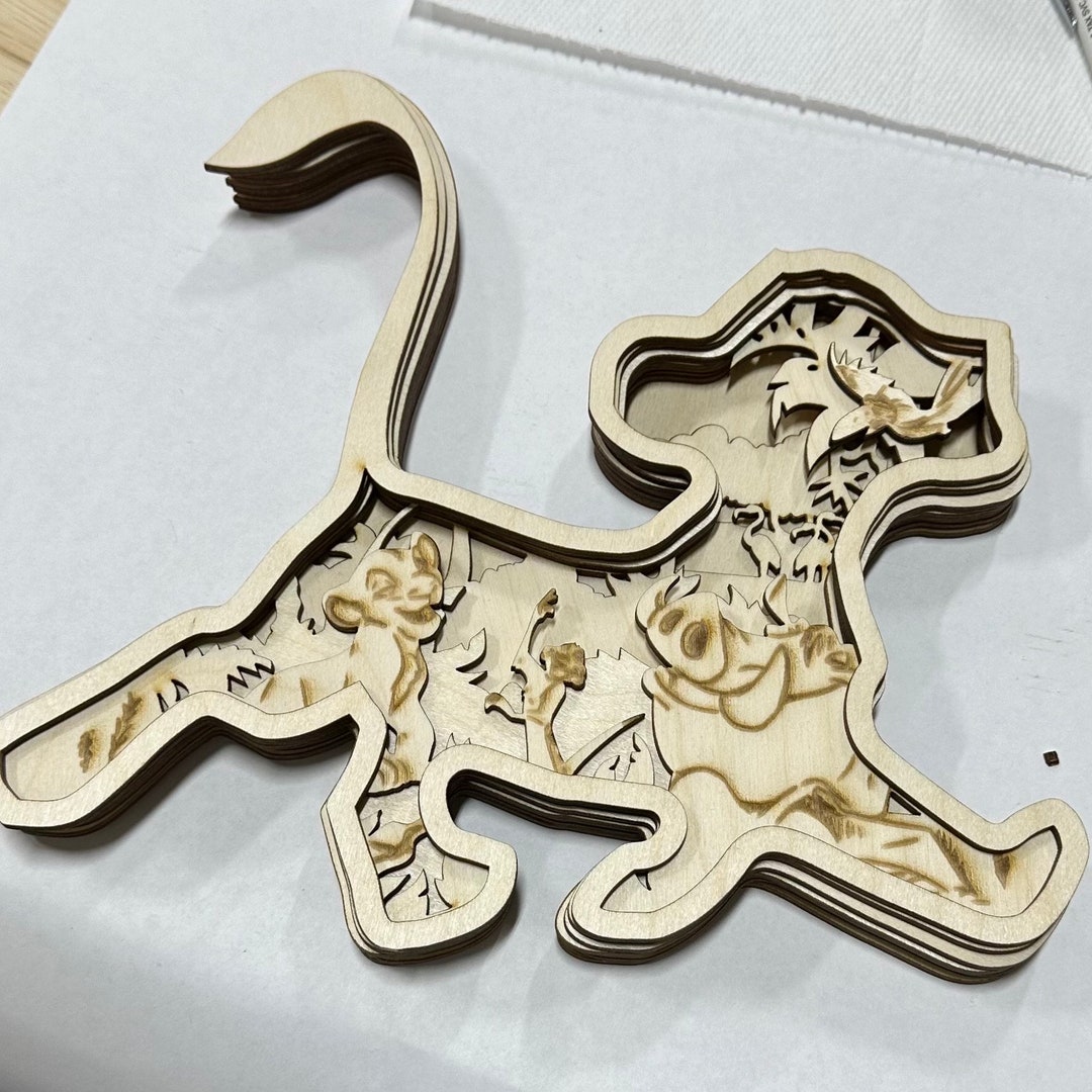 Simba, Wood, Multi-layer, U Craft It - Etsy