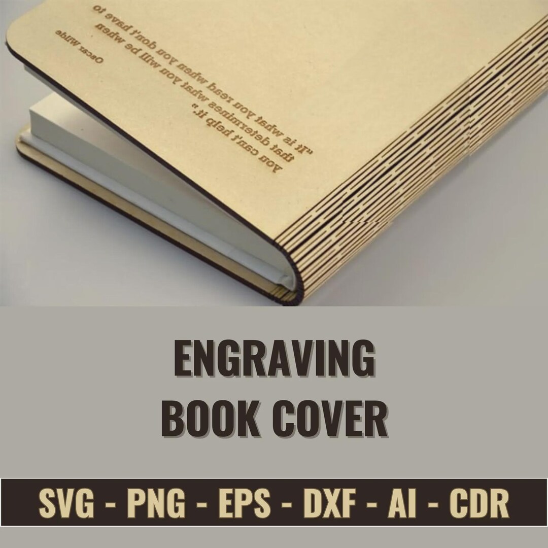 Laser Cut Wood Book Cover: Living Hinge Journal, SVG & CNC - Etsy