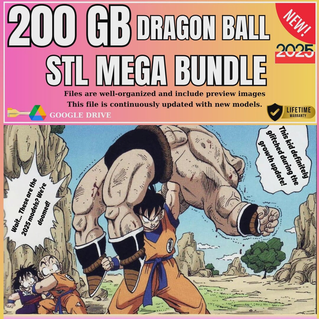 Dragon Ball 3D STL Mega Pack – 200GB Ultra HD Figures & Bust Collection ...