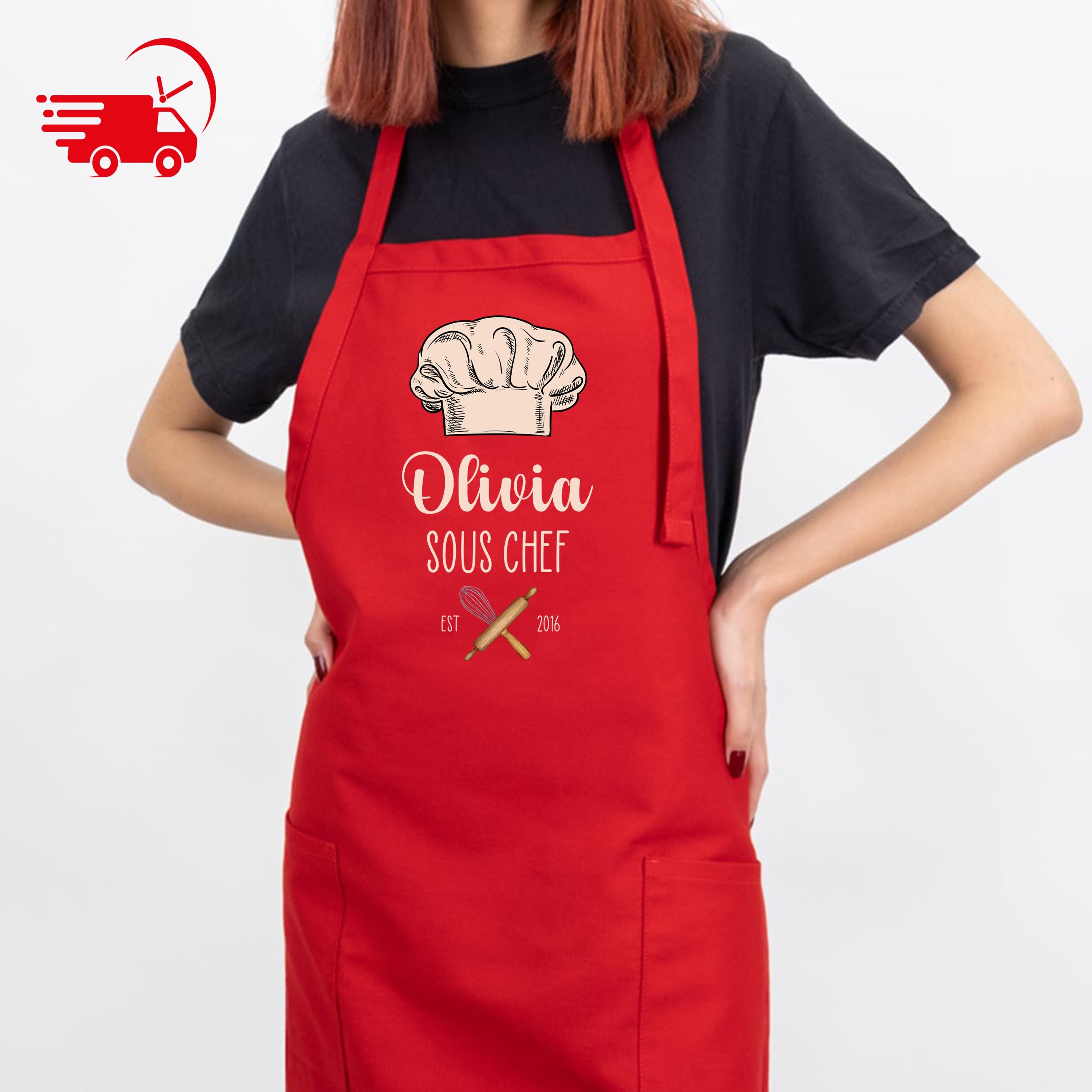Custom Head & Sous Chef Apron, Kitchen Apron, Personalized Apron ...