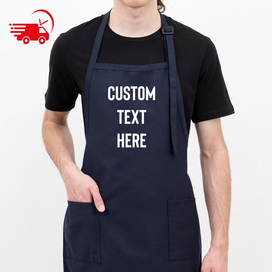 Custom Apron, Custom Text Apron, Logo Apron, Photo Apron, Personalized ...