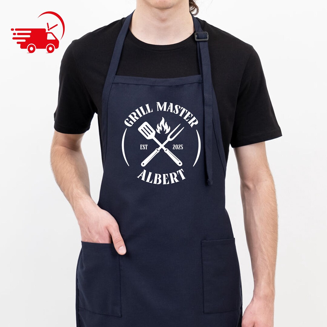 Custom Grill Master Apron, Personalized BBQ Apron - Etsy
