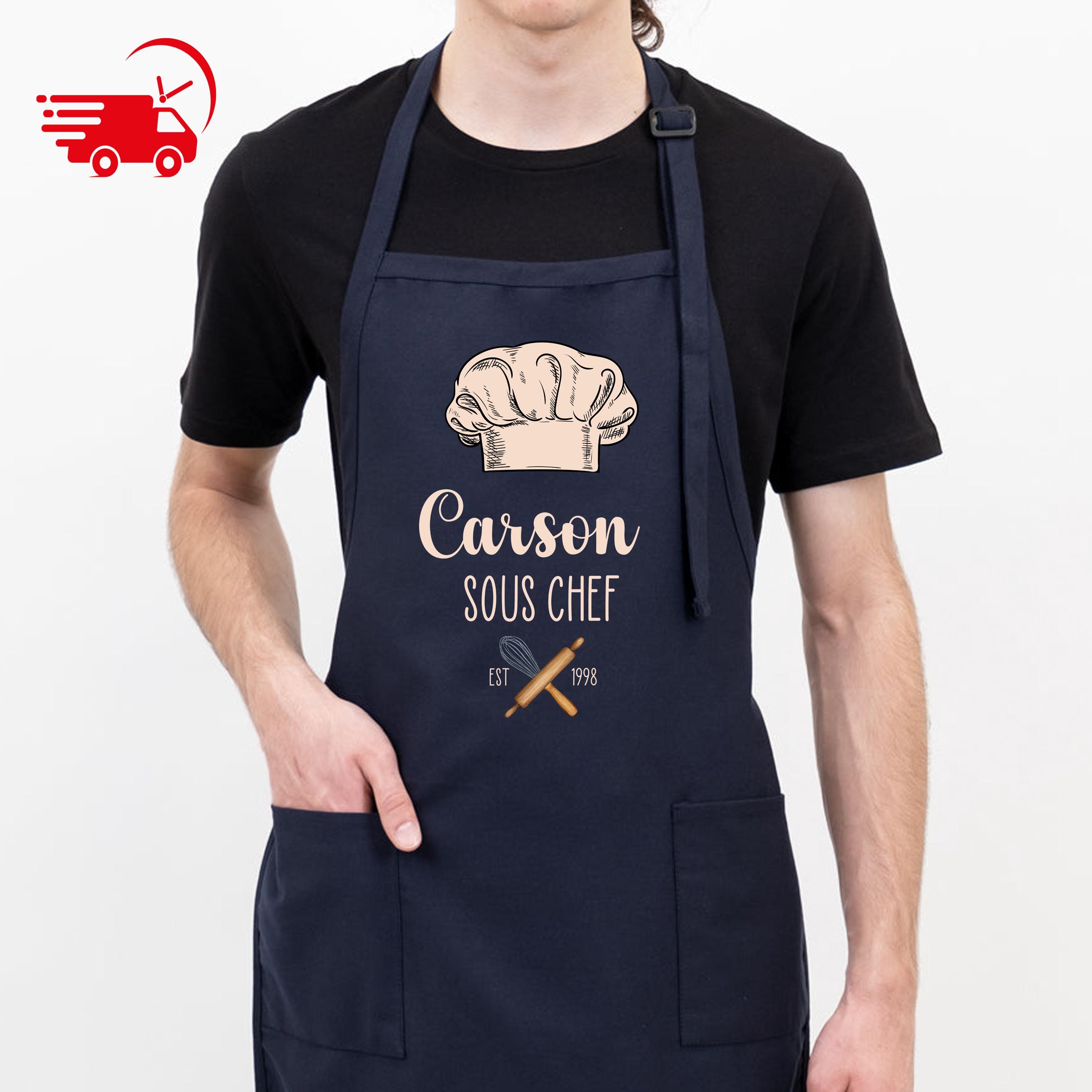 Custom Head & Sous Chef Apron, Kitchen Apron, Personalized Apron ...