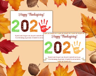 Thanksgiving 2025 Handprint Craft - Handprint Poem Keepsake, Fall ...