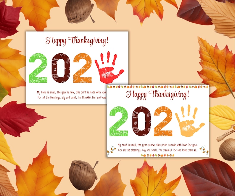 Thanksgiving 2025 Handprint Craft - Handprint Poem Keepsake, Fall ...