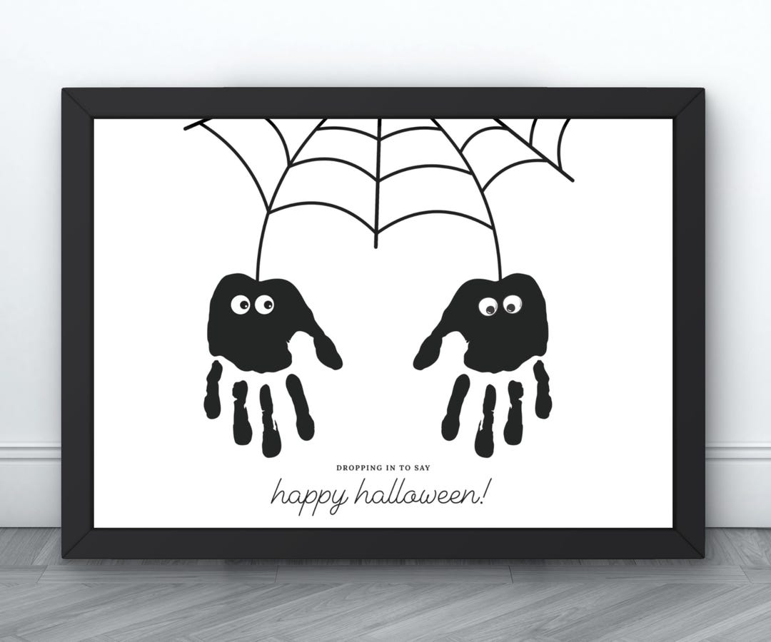 Spooky Spider Handprint Craft, Halloween Activity (digital Download) - Etsy