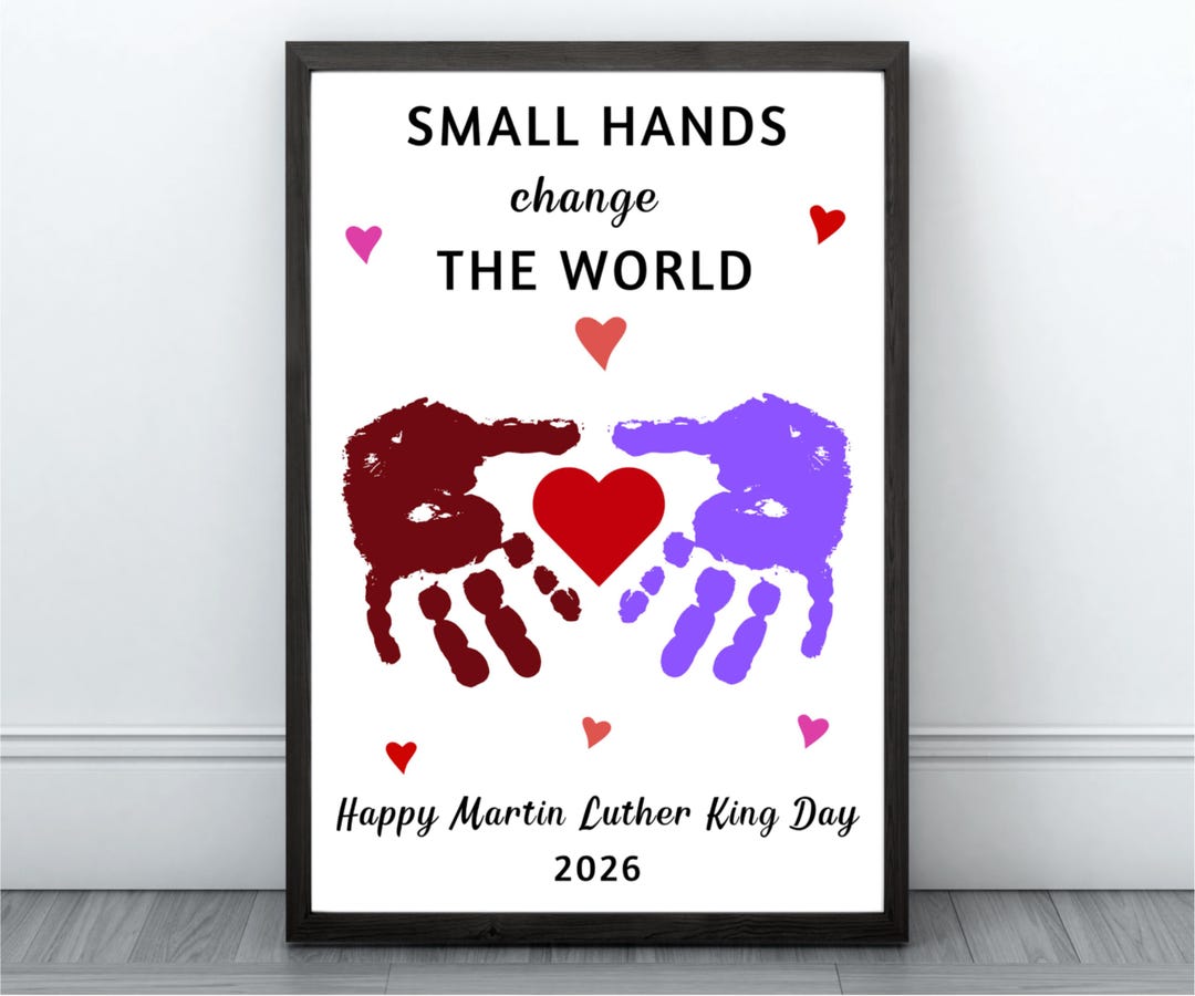 MLK Day Handprint Art | Kids Activity, Black History Month (PDF ...